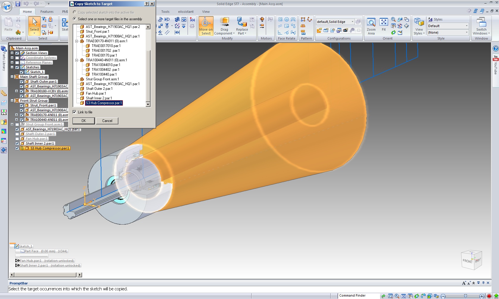Siemens Solid Edge Copy Sketch