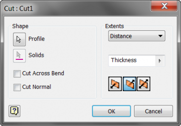 Inventor Sheet Metal: Corner Round, Corner Chamfer, and Cut